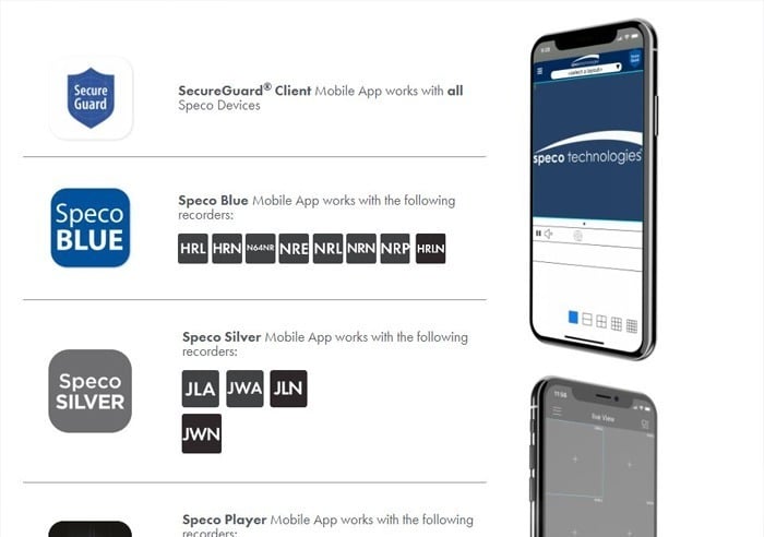 What Apps work with Speco DVR's - Surveillance-video.com